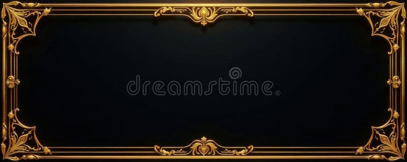 Golden Art Deco Frame, Intricate Lines, Luxurious Shine , Art, Modern ...