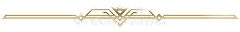 Golden Art Deco Header stock vector. Illustration of decorative - 205410443
