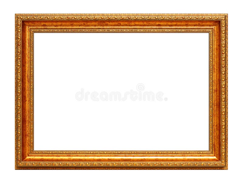 Gold picture frame stock photo. Image of template, frame - 24502288