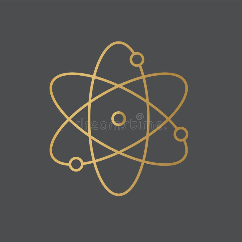 Set of Golden Science Icons Stock Vector - Illustration of chemistry ...