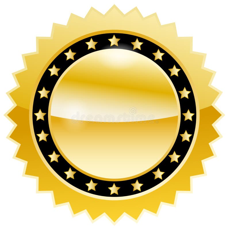 Golden Award Sticker, Template, Vector Illustration Stock Vector ...