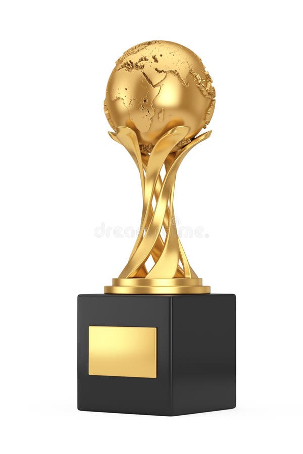 Golden Award Trophy Baby`s Dummy Pacifier. 3d Rendering Stock ...