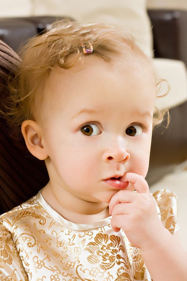 Golden baby stock image. Image of beautiful, caucasian - 7193587