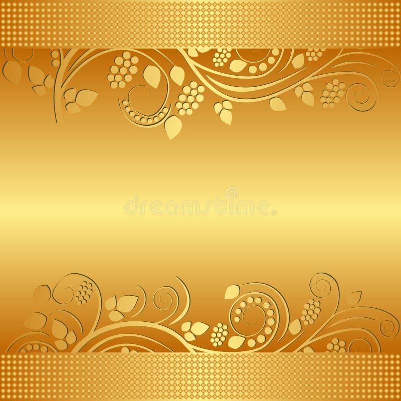 Golden background stock vector. Illustration of border - 23873566