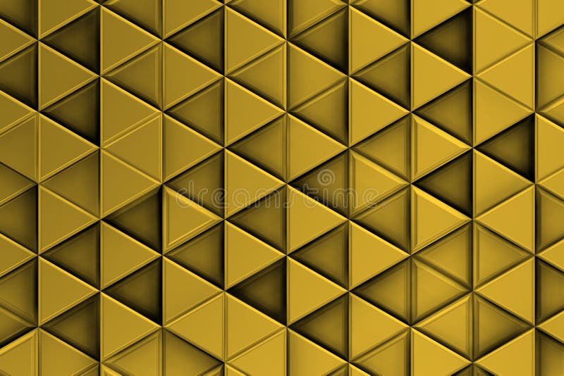 Golden Background with Golden Triangles and Shadows Stock Illustration ...