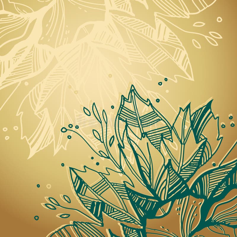 Stylized Illustrated Fall Background Stock Vector - Illustration of ...