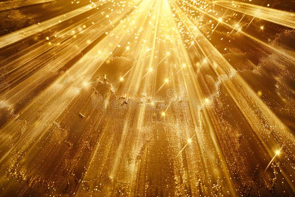 A Golden Background with Rays of Light Radiating from the Center ...
