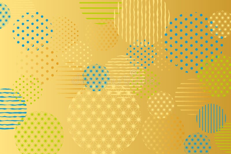 Golden Background with Round Decorated Shapes Stock Vector ...