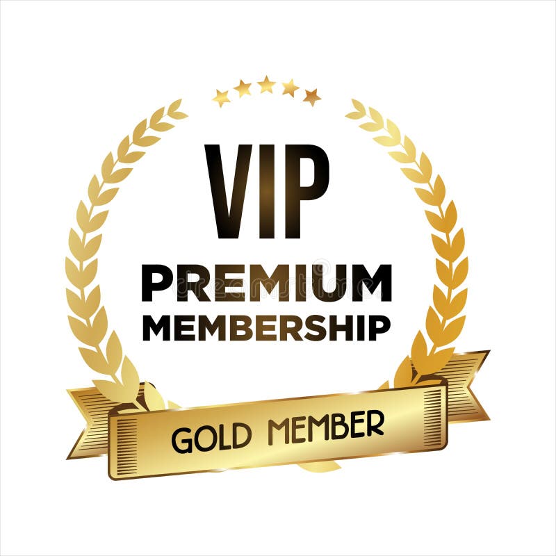 Golden Badge VIP Golden Member Retro Design Stock Vector - Illustration ...