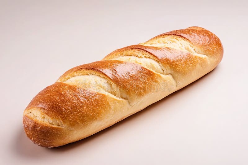 Golden Baked Fresh Baguette Crusty Texture Light Background Stock ...
