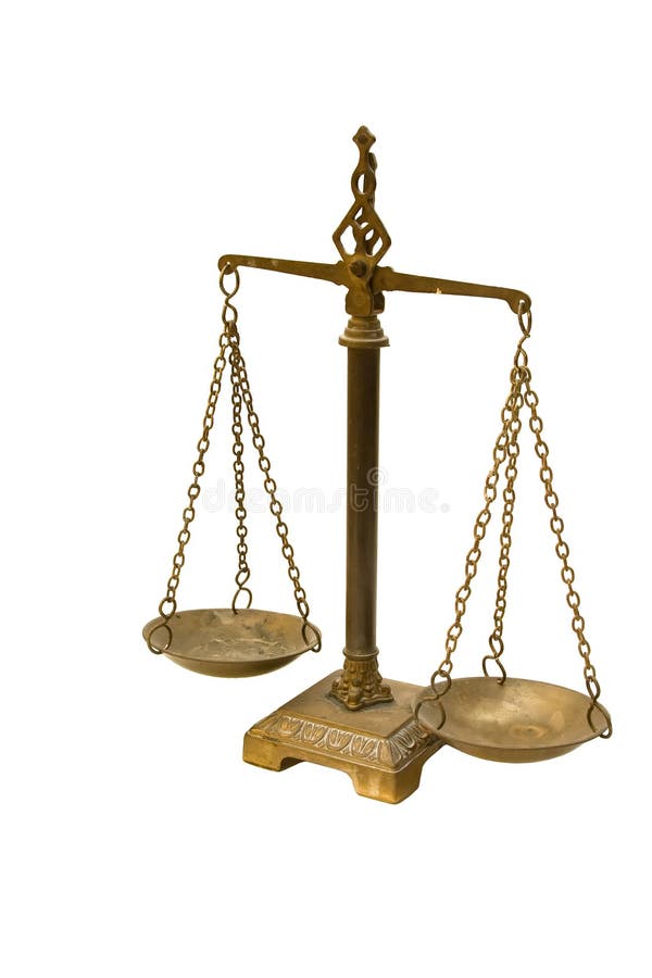 Gold brass balance scale stock photo. Image of bronze - 100744388