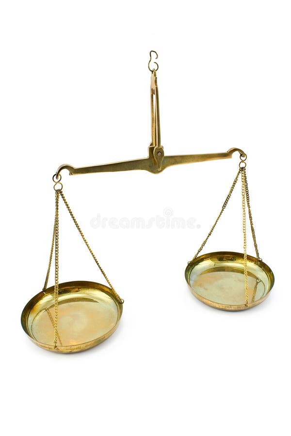 Golden balance scales stock image. Image of golden, chemist - 24081239