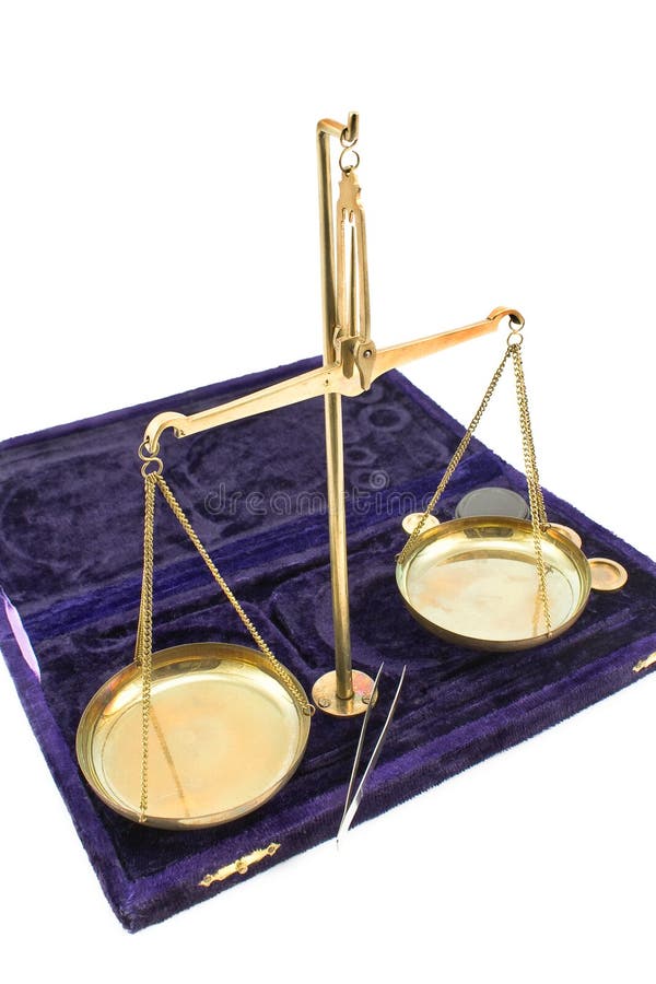 Golden balance scales stock image. Image of scale, justice - 24777685