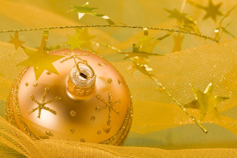 Golden ball stock photo. Image of ball, holiday, celebration - 7521472