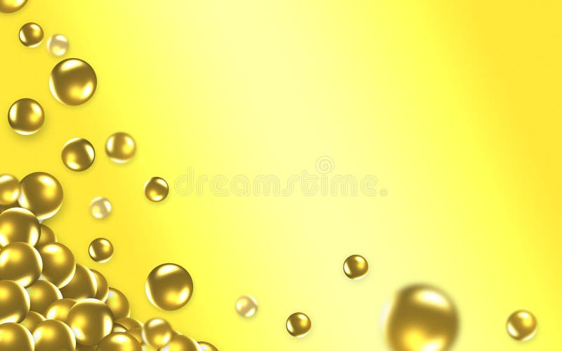Gold balls 3D. stock illustration. Illustration of background - 148097329