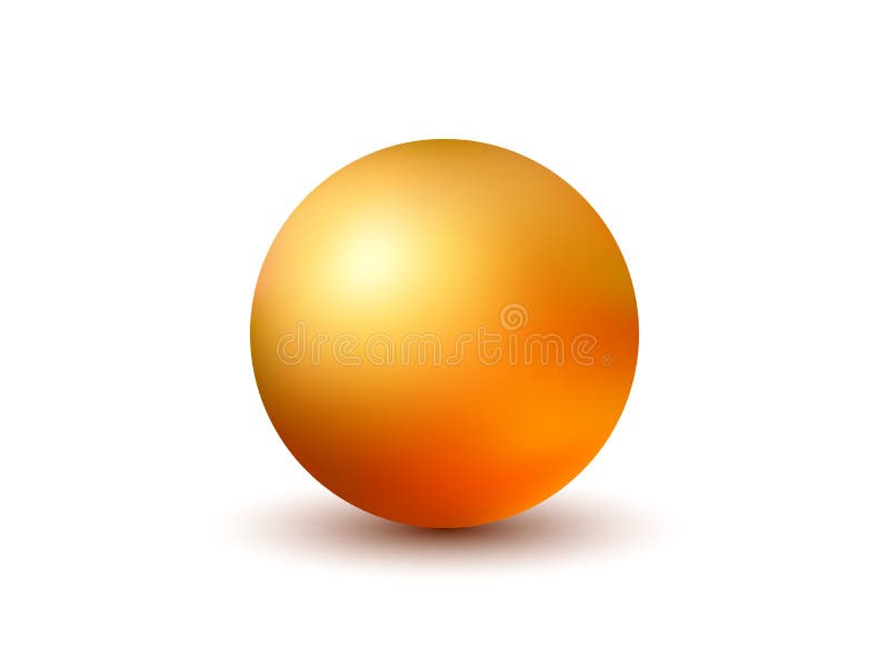 Golden Ball Isolated on White Background Vector Stock Vector ...