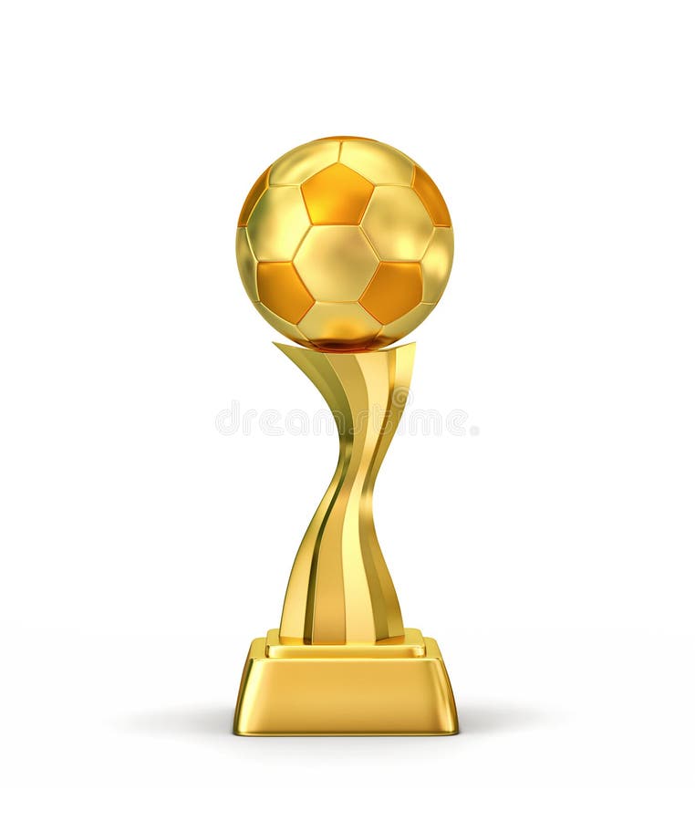 Golden Ball, Soccer Winners Trophy Stock Illustration - Illustration of ...