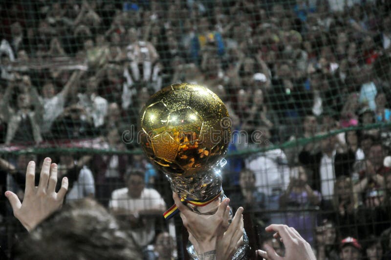Golden ball trophy editorial image. Image of kicking - 24925860