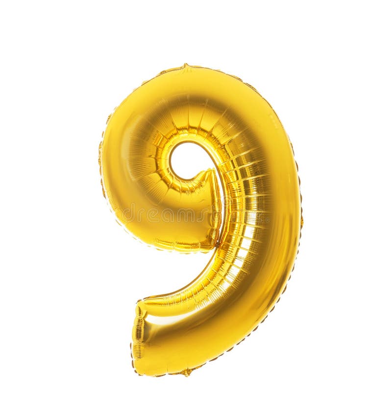 The Figure Nine with the Word Nine Stock Image - Image of mathematics ...