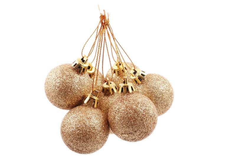 Golden balls stock photo. Image of golden, tree, ornament - 1499576