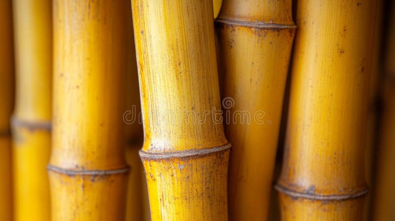Golden Bamboo Stalks Close Up Texture Stock Illustration - Illustration ...