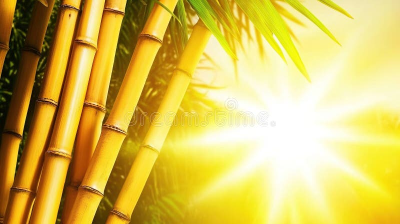 Golden Bamboo Stalks Sunset Tropical Background Stock Photos - Free & Royalty-Free Stock Photos ...