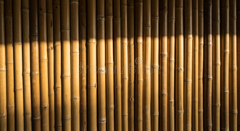 Golden Bamboo Wall Texture Background Stock Illustration - Illustration ...