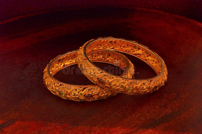 Gold Bangles for Maharashtrian Bride Stock Photo - Image of ethnic ...