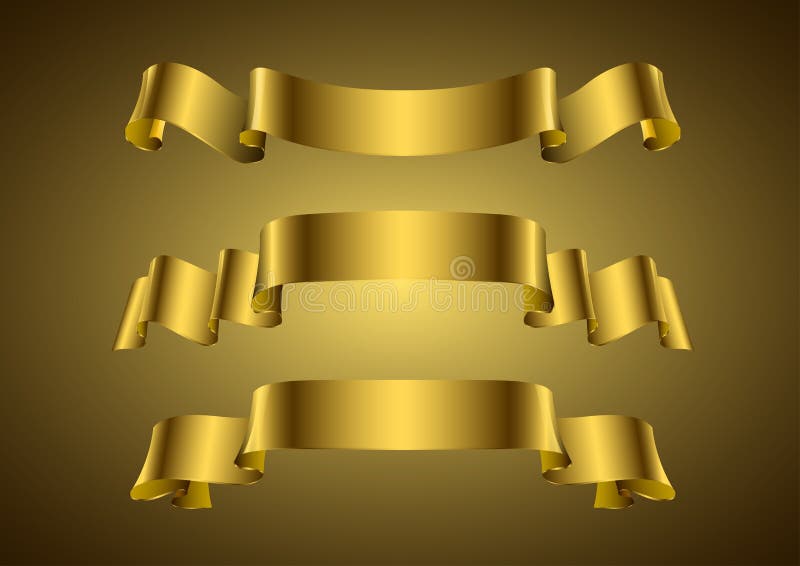 Golden banner stock vector. Illustration of surprise - 102081675