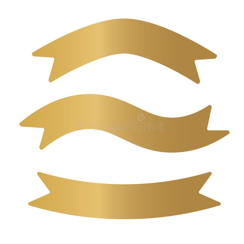 Golden Banner Ribbon Template Stock Vector - Illustration of firm ...