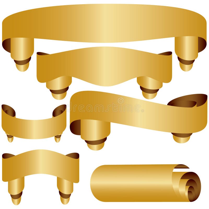 Golden Banners stock vector. Illustration of decoration - 16858643