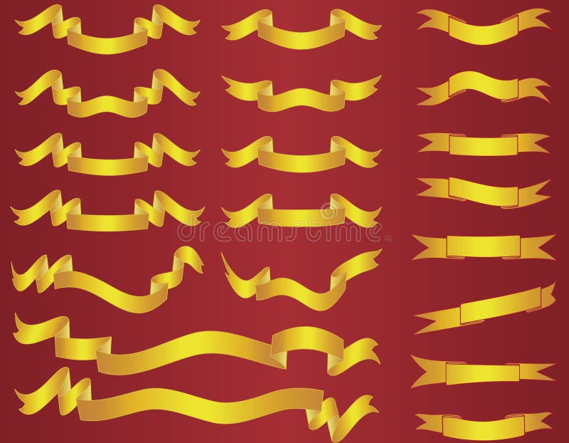 Golden banners Theme Style stock vector. Illustration of colorful - 3368465