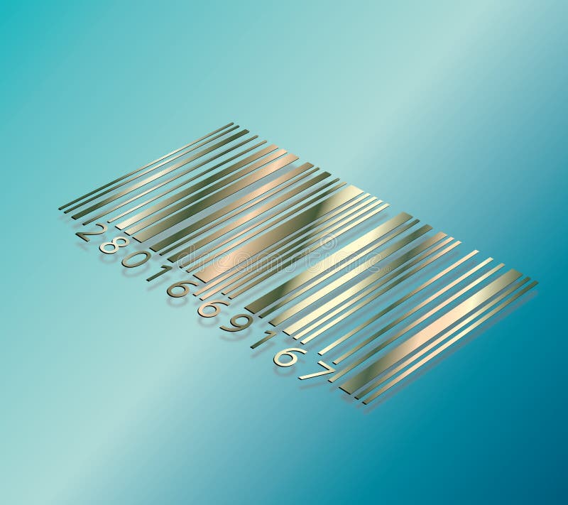 Golden Barcode Stock Illustrations – 391 Golden Barcode Stock ...