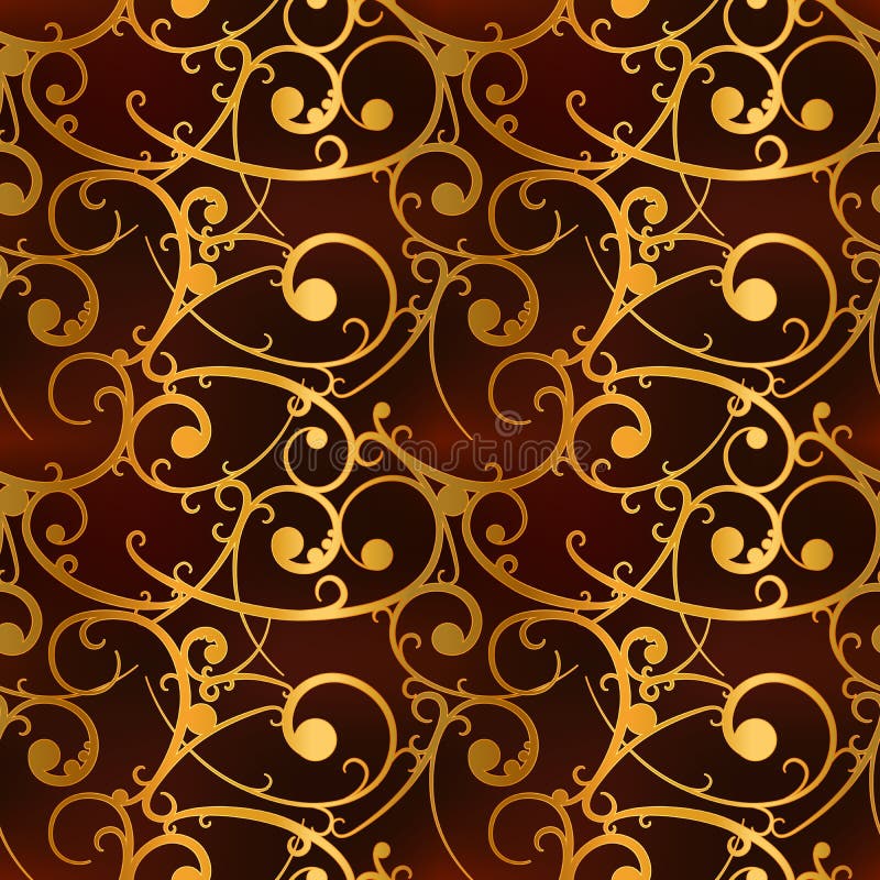 Golden Baroque Seamless Stock Illustrations – 17,031 Golden Baroque ...