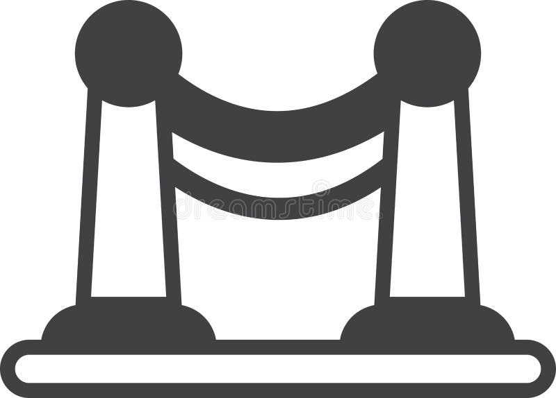 Golden Barriers Illustration in Minimal Style Stock Vector ...