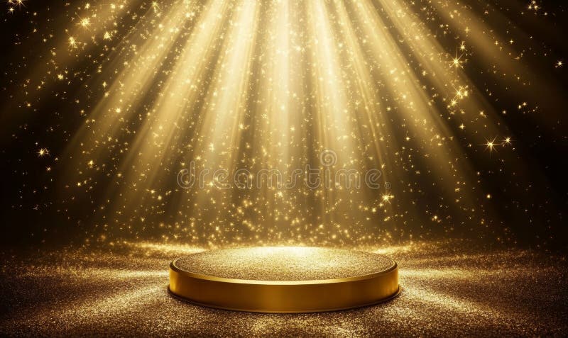 A Golden Base, Shining Light, Sparkling Specks Stock Image - Image of ...