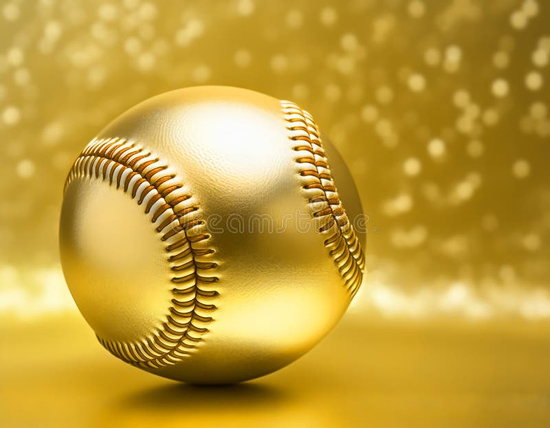 Golden baseball stock illustration. Illustration of golden - 323267379