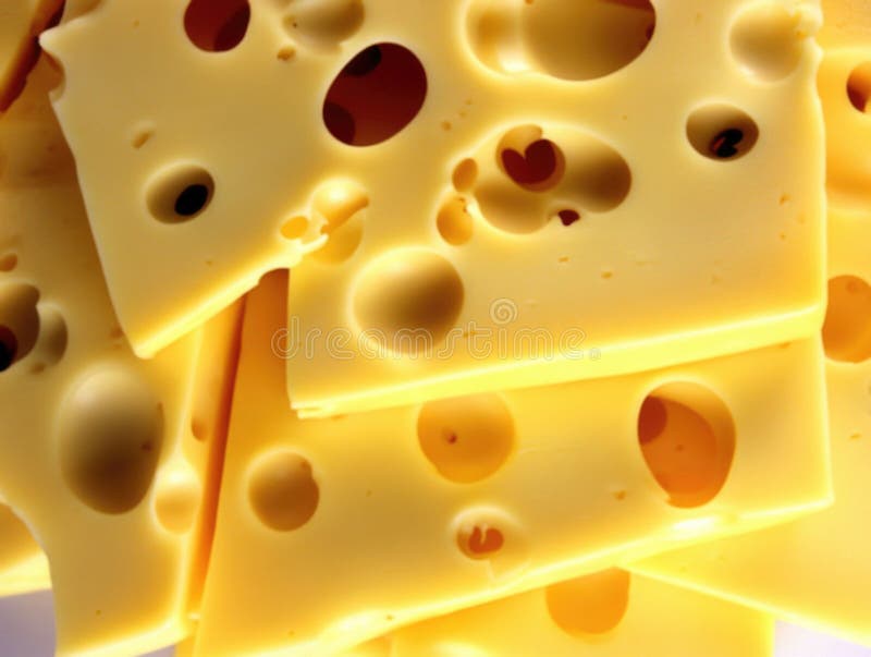 Golden Batch of Cheese Slices Stock Image - Image of product ...