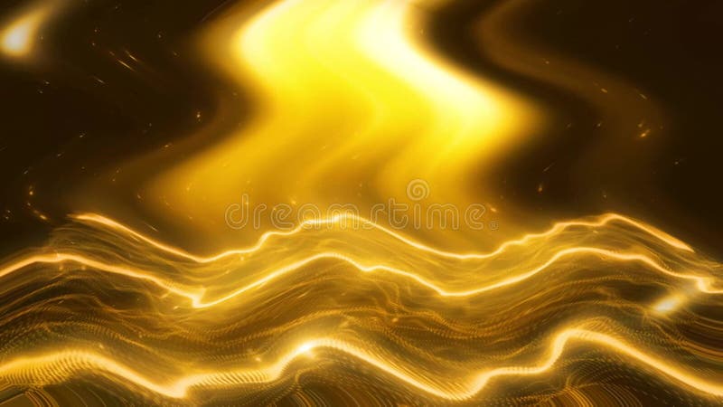 A Golden Beam of Light, a Wavy Network, a Structure of Yellow Particles ...