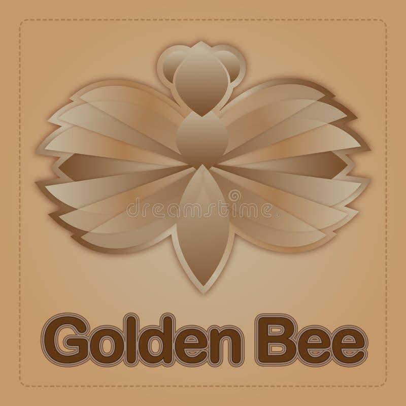 Golden Bee. Vector Illustration Decorative Design Stock Vector ...