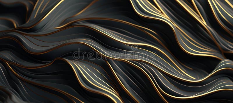 Golden Beige Wave Pattern Background Stock Illustration - Illustration ...