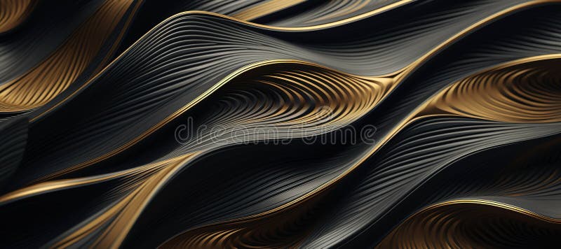 Golden Beige Wave Pattern Background Stock Illustration - Illustration ...