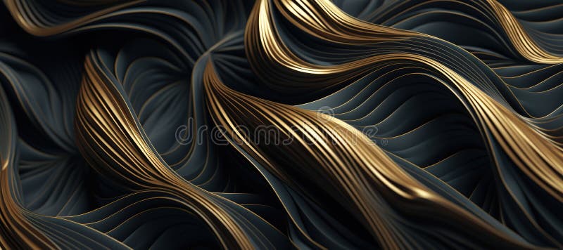 Golden Beige Wave Pattern Background Stock Illustration - Illustration ...