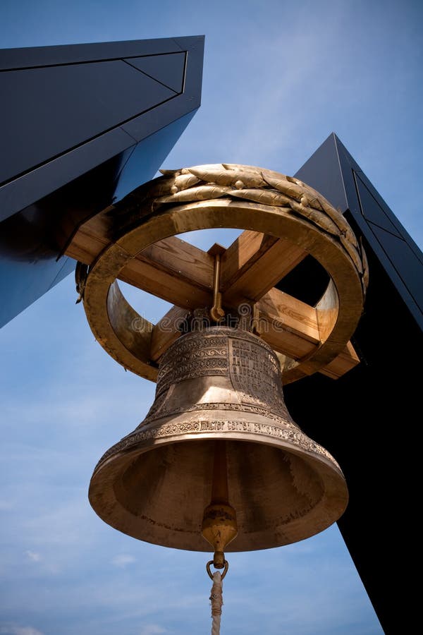 Golden bell stock image. Image of metal, hang, memorial - 15895637