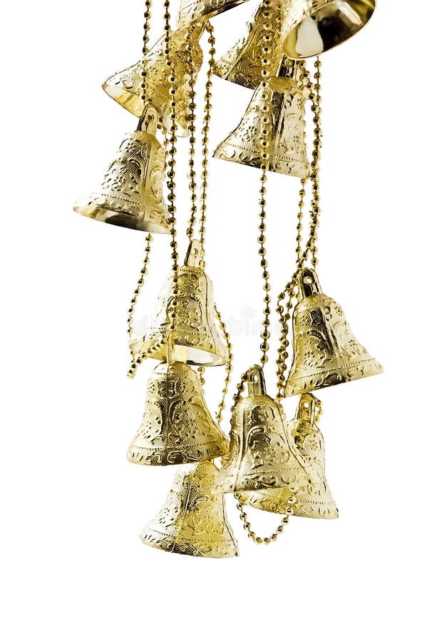 Golden bell stock photo. Image of festive, holiday, toys - 24839056
