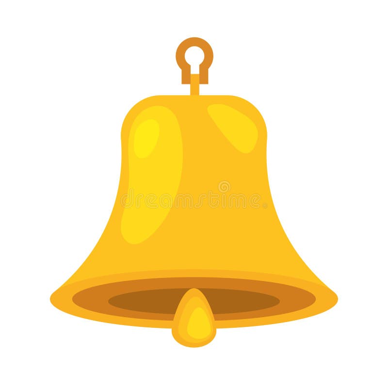 Golden Bell Hanging Illustration Stock Vector - Illustration of ...