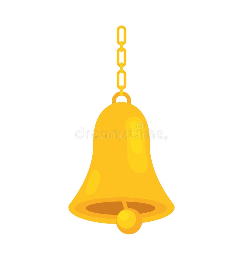 Golden Bell Hanging Traditional Stock Vector - Illustration of ...