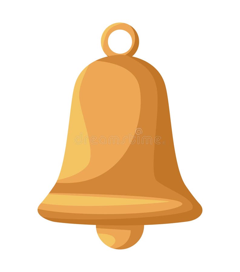 Golden bell icon stock vector. Illustration of reminder - 228730610