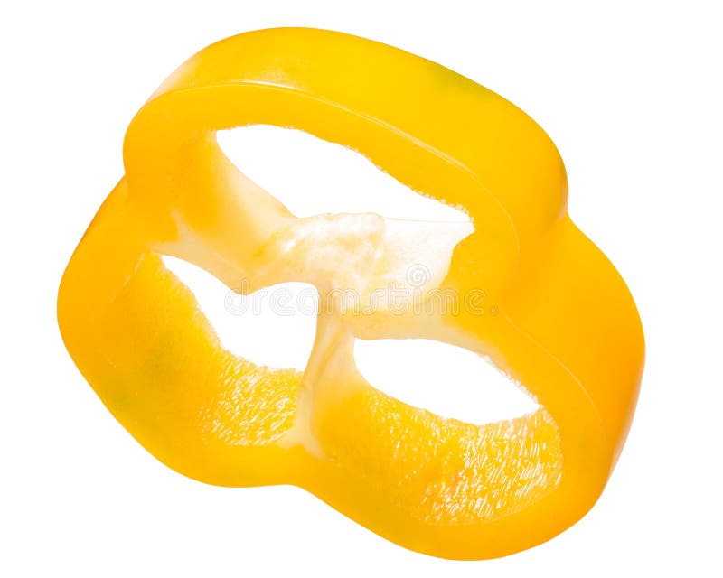Golden bell pepper slice stock photo. Image of american - 125166288