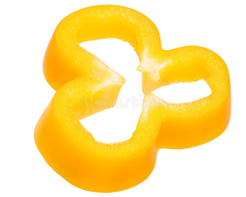 Golden bell pepper slice stock image. Image of edible - 129269225